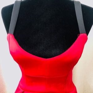 Dresses | Red A Frame Structured Dress | Poshmark